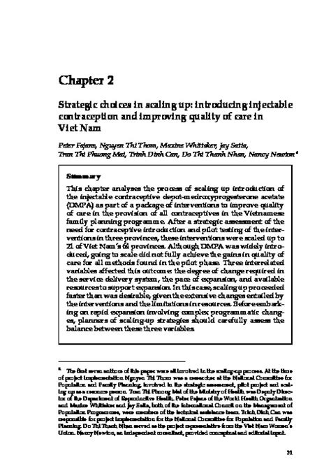Scaling Up HS Delivery Chapter