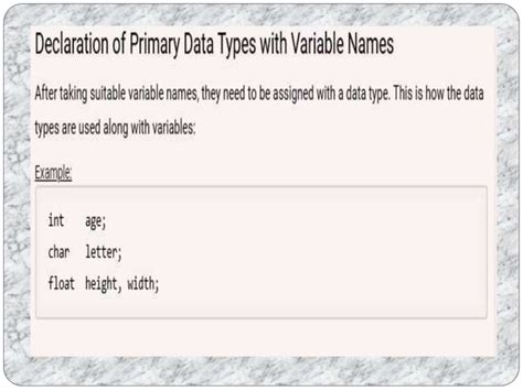 c language data types ppt