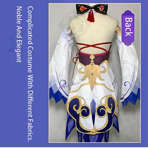 Genshin Impact Ganyu Cosplay Costume Anime Halloween Party Fancy Dress