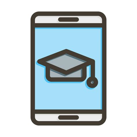 Education App Vector Thick Line Filled Colors Icon Design Vector Art At Vecteezy