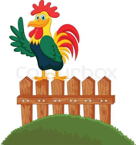 Vector Illustration Of Cute Rooster Stock Vector Colourbox