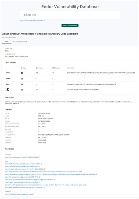 Endor Labs Vulnerability Database Endor Labs Docs