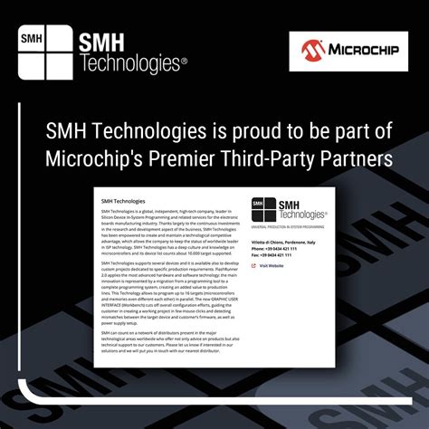 Smhtechnologies Microchiptechnology Insystemprogramming Thirdpartypartner