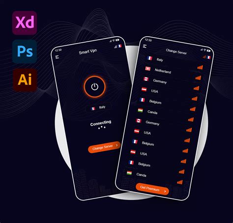 vpn mobile app on behance