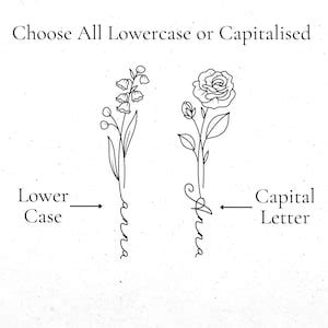 Custom Flower Name Birth Flower Tattoo Design Commission Birth Month Flower Design Birth