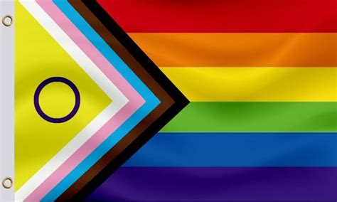 4 85x8 Ft Intersex Progress Pride Flags With 2 Grommets Lesbian Gay Bisexual Transgender