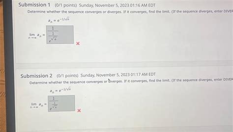 Solved Determine Whether The Sequence Converges Or Diverges