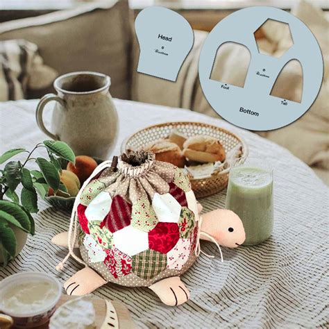Sewing Turtle Patchwork Storage Bag Template Set Include Tutorial