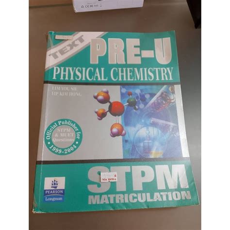 Matriculation Physical Chemistry Reference Book Shopee Malaysia