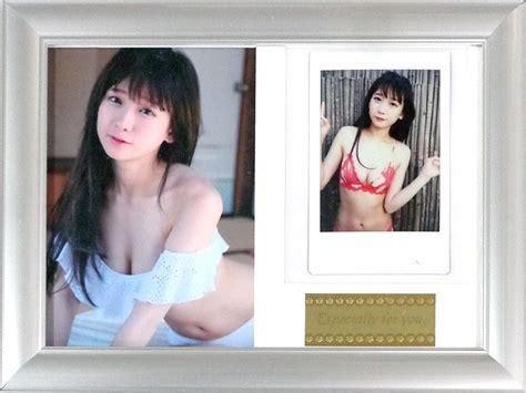 駿河屋 金子理江チェキ：水着赤 チェキ入りフォトフレーム 「『金子理江～サ・ヨ・ナ・ラ平成～』vol3トレーディングカード