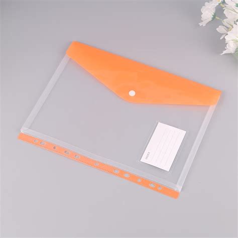 Plastic File Folder With 11 Holes A4 Expandable Document Envelope For School Office And Home
