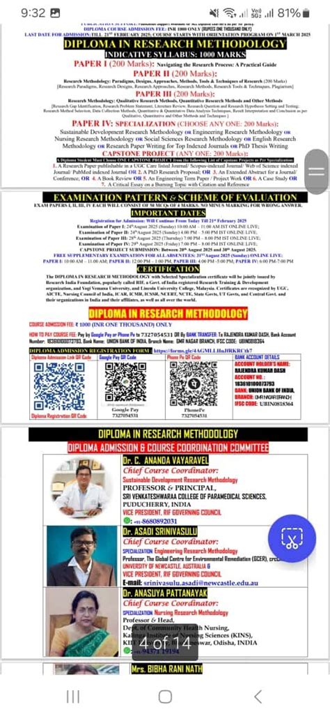 💐💐💐research India Foundation In Collaboration With Yogi Vemana University India And Lincoln