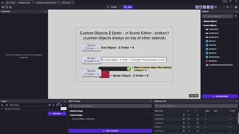 Bug Buttons Objects And Other Custom Objects In Scene Editor