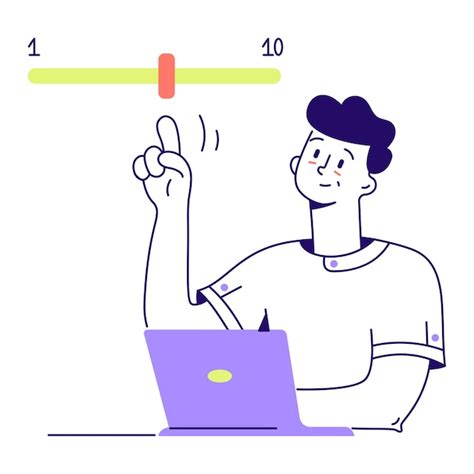 Premium Vector Man Gave Average Rating