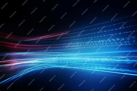 Premium Ai Image Abstract Technological Highspeed Data Lights