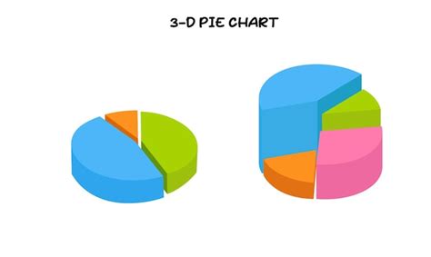 Premium Vector Pie Chart Clipart In 3d Style Pie Graph Flat Vector