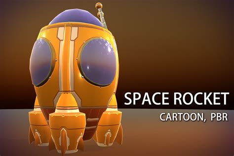 Rocket Cartoon Capsule 3d 宇宙飞船 Unity Asset Store