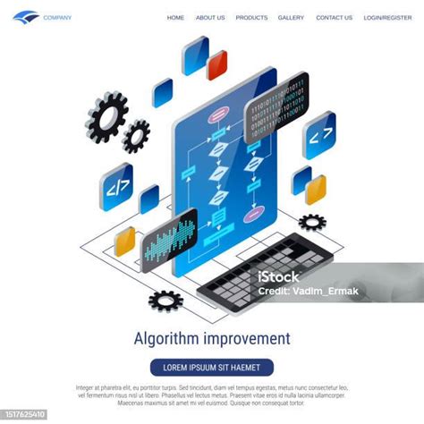 Algorithm Improvement Vector Concept Stock Illustration Download