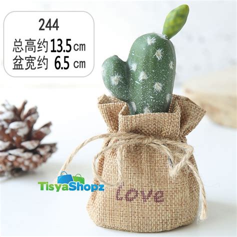 Jual Kaktus Mini Pot Goni Bunga Sukulen Artificial Bunga Plastik