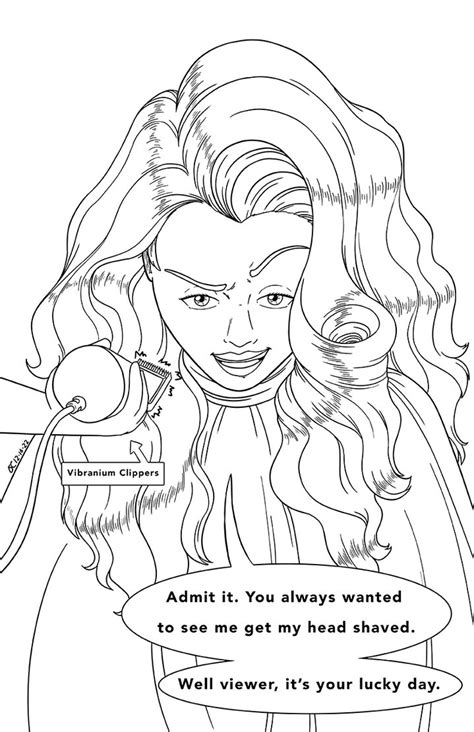 She Hulks Charity Headshave Animated Lineart By Danielwartist On