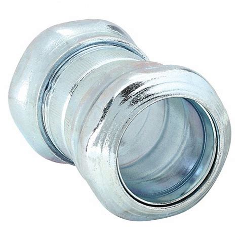 Steel 1 2 In Trade Size Compression Conduit Coupling 52au67 2922