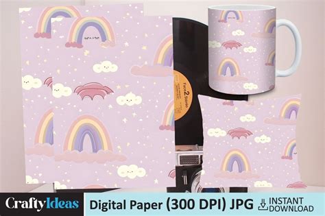 Pastel Rainbow Digital Papers Graphic By Craftyideas · Creative Fabrica