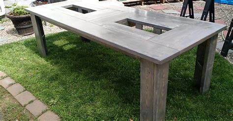Outdoor Table With Drink Trough Album On Imgur