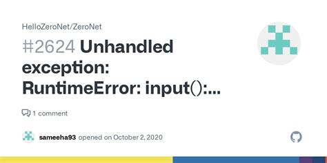 Unhandled Exception Runtimeerror Input Lost Sysstdin · Issue