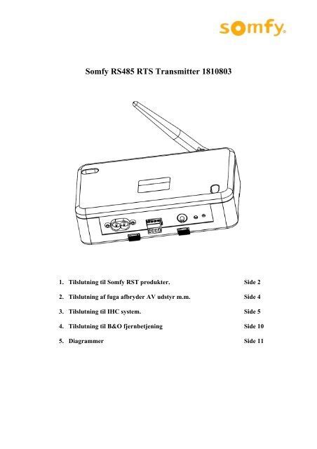 Manual Somfy Rs485 Rts Transmitt