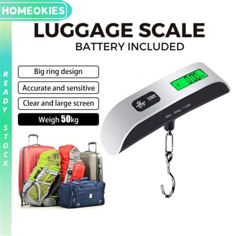 Digital Luggage Scale 50kg 110lb Portable Electronic Scale Lcd Travel
