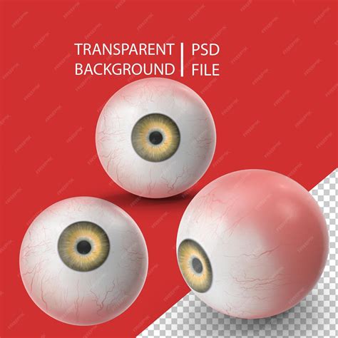 Premium Psd Realistic Eye Yellow Png