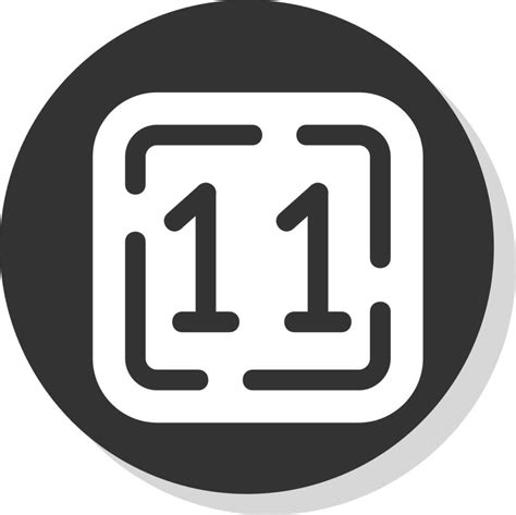 Eleven Glyph Grey Circle Icon 41682640 Vector Art At Vecteezy