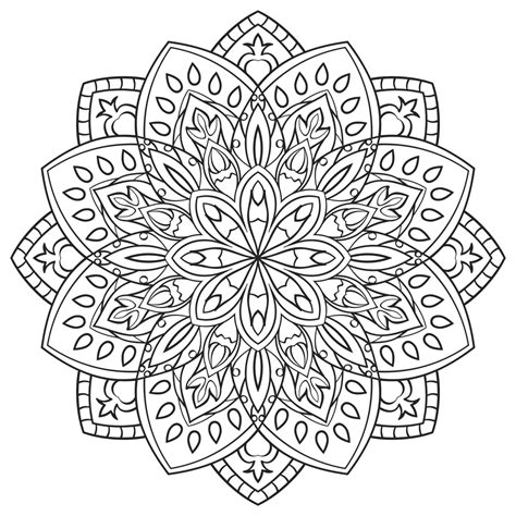Mándalas Para Colorear Dibujos Mandalas Para Imprimir Vectores