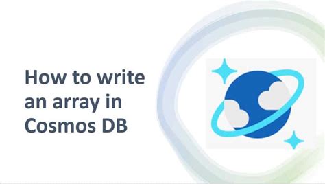 How To Write An Array In Cosmos Db Azure Lessons