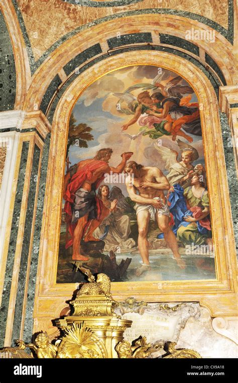Renaissance Mosaic Depicting The Biblical Scene Of Christ S Baptism