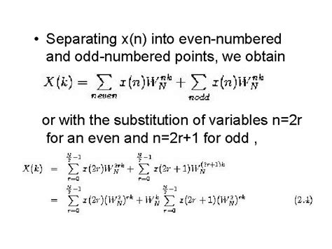 Fast Fourier Transform Fft Algorithms Relation To The