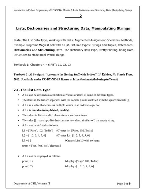 bplck105b module 2 notes pdf software engineering computing