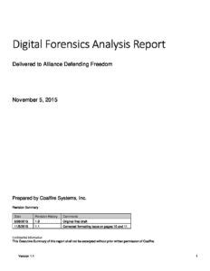 Forensic Analysis Report Example Free Report Examples