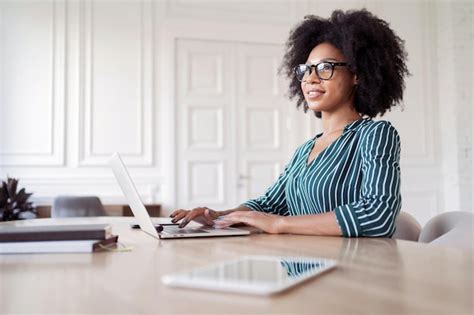 Premium Photo Workplace In The Office A Female Administrator Makes A