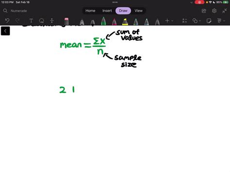 SOLVED Calculating The Mean