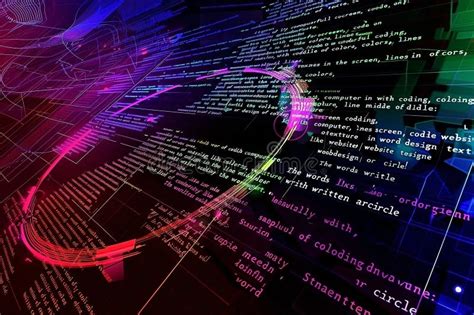 Colorful Code Lines On Black Background Displayed On Computer Screen