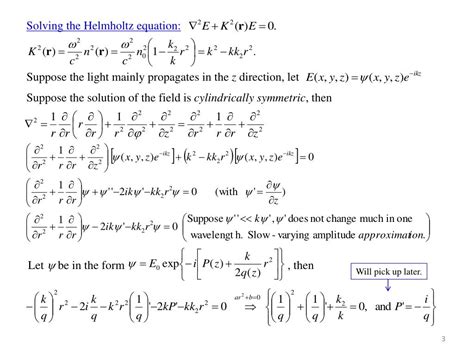 Ppt Chapter Propagation Of Laser Beams Lecture Gaussian Laser Beams Powerpoint