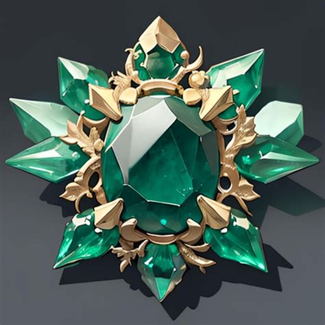 Premium Ai Image Emerald Model For Game Ideas Or Jewelry Making