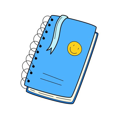 Un Lindo Cuaderno Con Un Resorte Pegatinas Y Un Marcapáginas Estilo