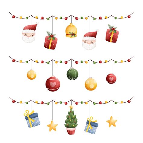 Premium Vector Watercolor Illustration Set Of Christmas Ornaments