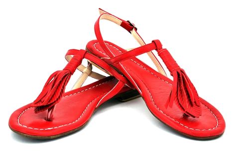 Premium Photo Two Red Sandals