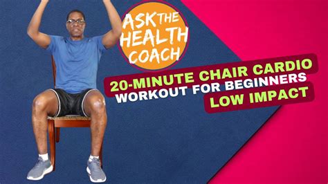 20 Minute Chair Cardio Workout For Beginners Low Impact Full Body