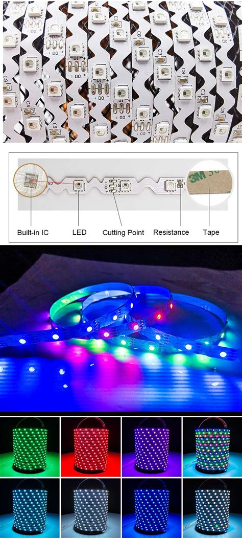 S Shape Bendable Color Changing Programmable LED Strips