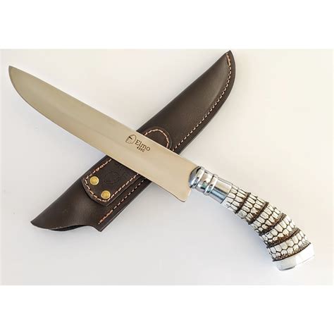 Faca De Churrasco Gaúcha Artesanal Aço Inox Elmo 9 Pol Shopee Brasil