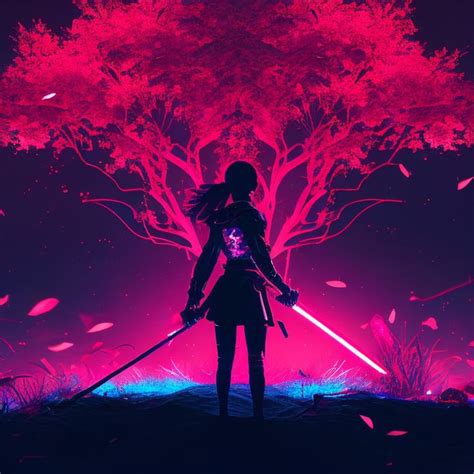 Neon Sakura Cyberpunk Cyberpunk Neon Sakura